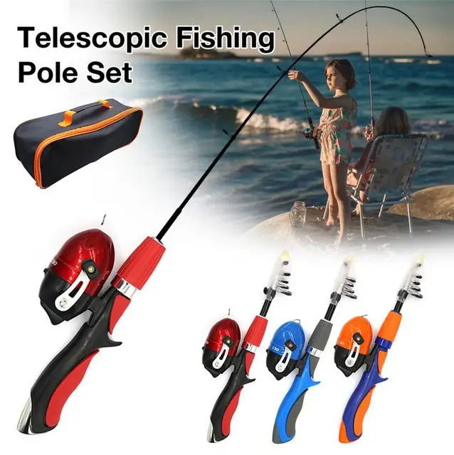 Kids Telescopic Fishing Pole Set - Kids Camping Activities - Camping ...
