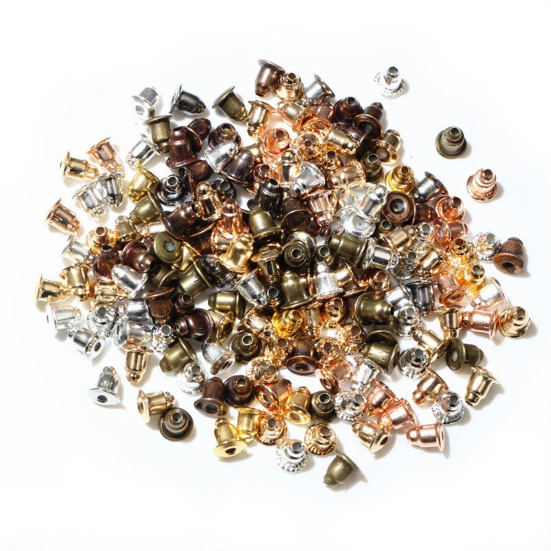 200pcs High Quality bullet Earring Backs Classic 8 Colors Plated Metal ...