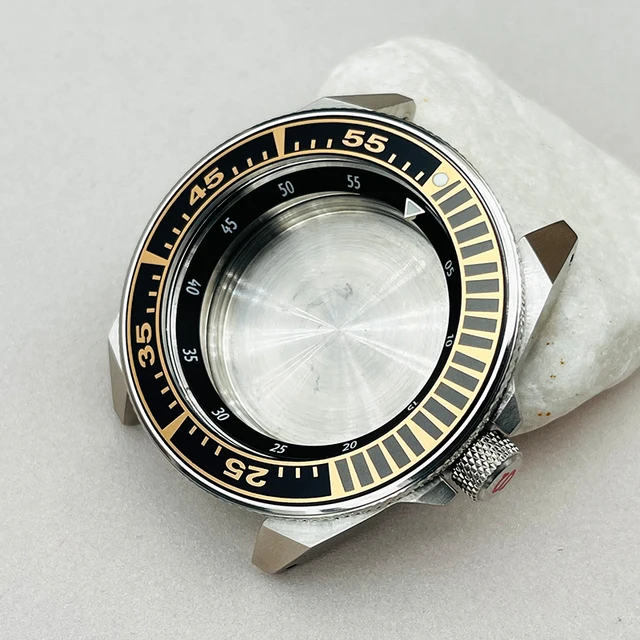 45mm Samurai King Series Watch Cases Alloy Bezel Insert Fits Seiko NH35 ...