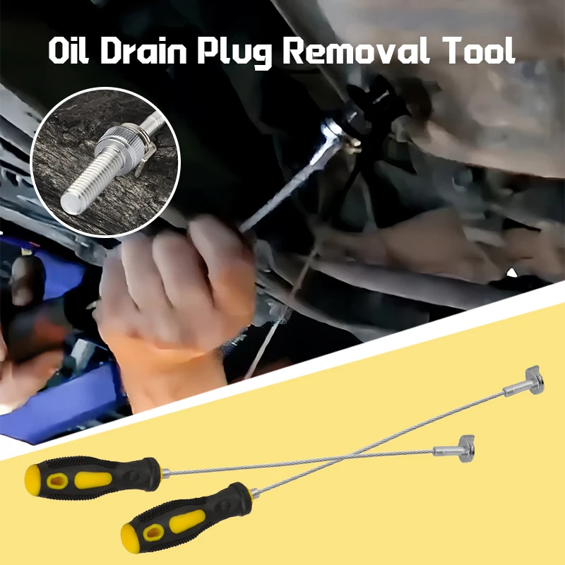 Oil Drain Plug Removal Tool Magnetic Oil Plug Remover Wrench Anti Scald ...