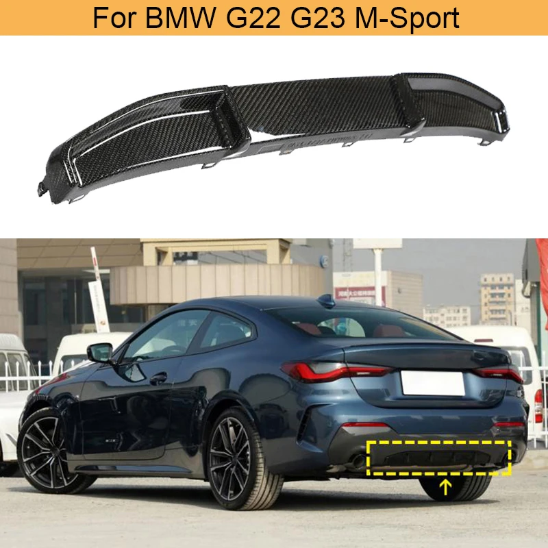 Rear Bumper Diffuser Lip Spoiler for BMW 4 Series G22 G23 M Sport Coupe ...