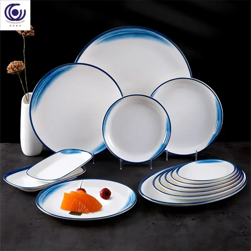 Melamine Tableware Set for Home, Flat Plate, Dinner Plates, Dinner Sets ...