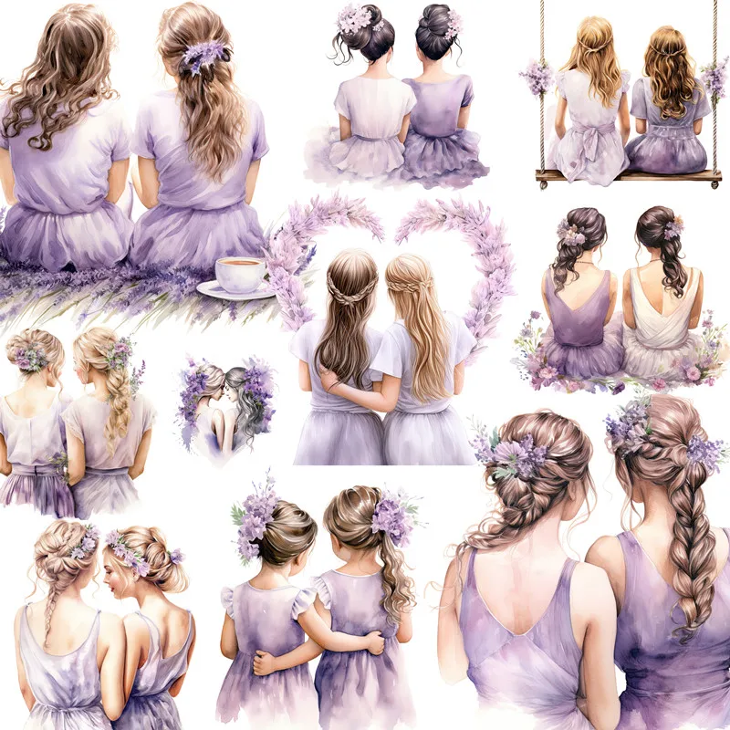 12Pcs-Pack-Sisters-s-Back-Sticker-DIY-Craft-Scrapbooking-Album-Junk ...