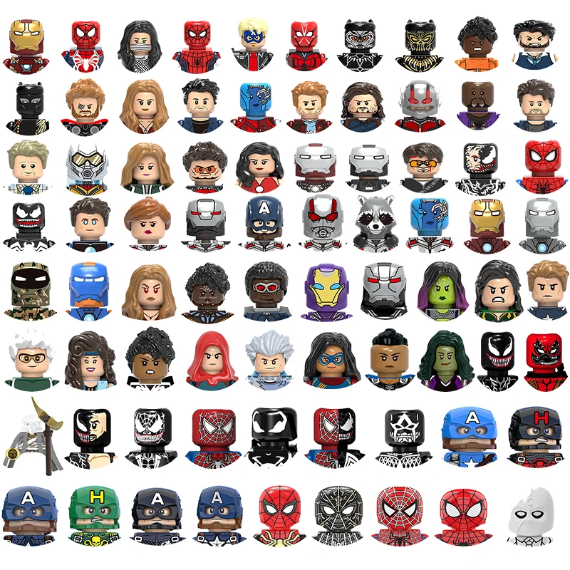 Marvel-Avengers-3D-Model-Building-Blocks-para-Crian-as-Mini-Filmes ...