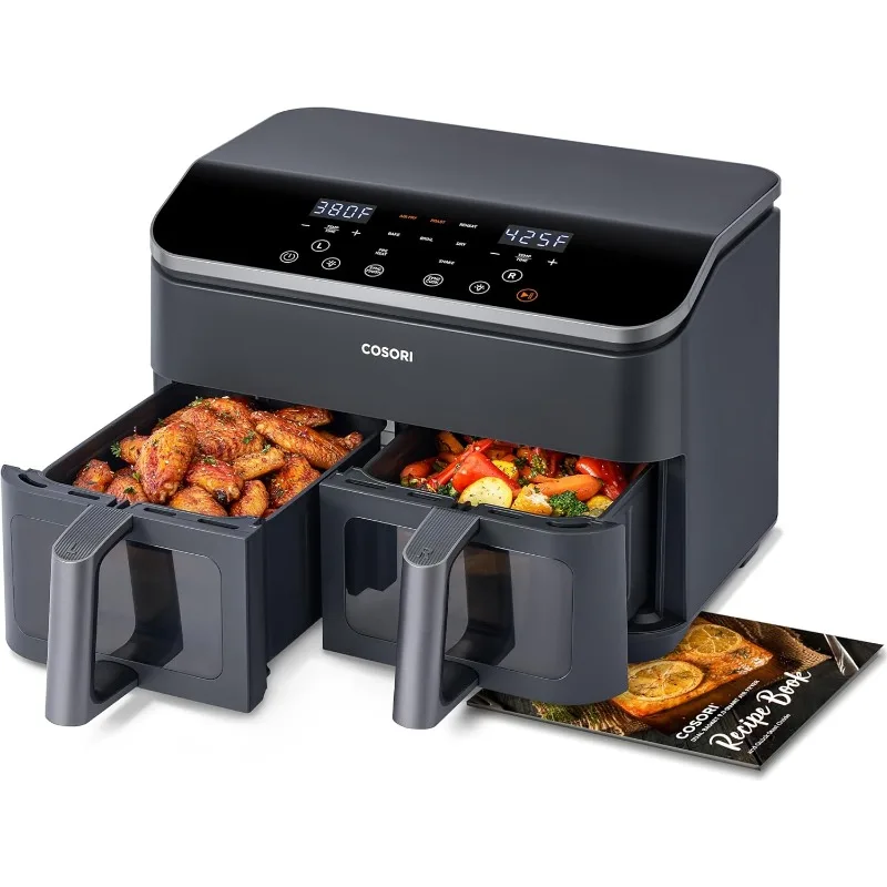 10-in-1 Dual Air Fryer, Fresh Balanced Meals for Family and Children ...