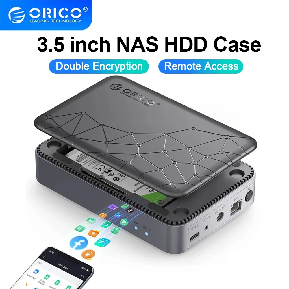 ORICO-3-5-inch-SATA-Hard-Drive-Enclosure-NAS-Network-HDD-Storage-Box ...