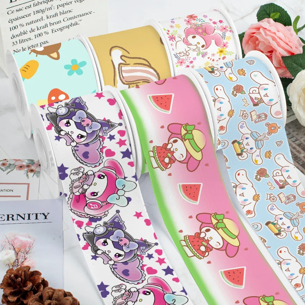 10-Yards-Wholesale-Kawaii-Sanrio-Pattern-Ribbon-Cartoon-Grosgrain-Satin ...