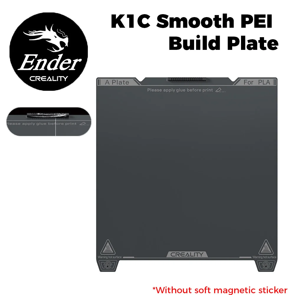 Creality-Official-original-K1C-Smooth-PEI-Build-Plate-235x235mm-Without-Soft-Magnetic-Sticker-3D ...
