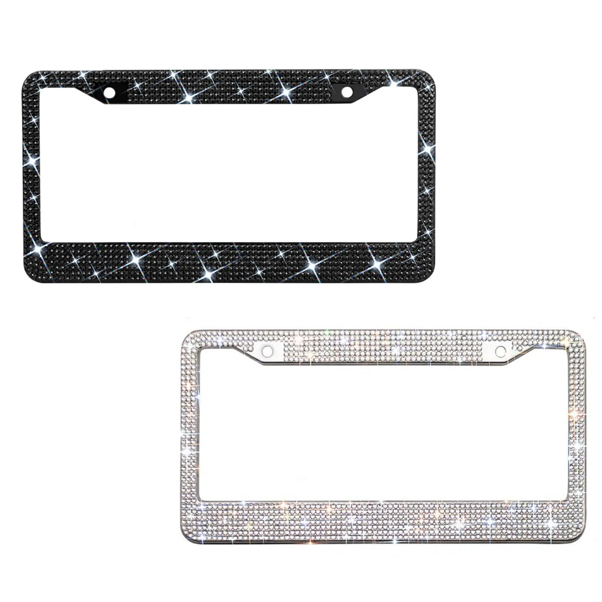 Bling License Plate Frame for Women, 1PCS Sparkly License Plate Frames ...