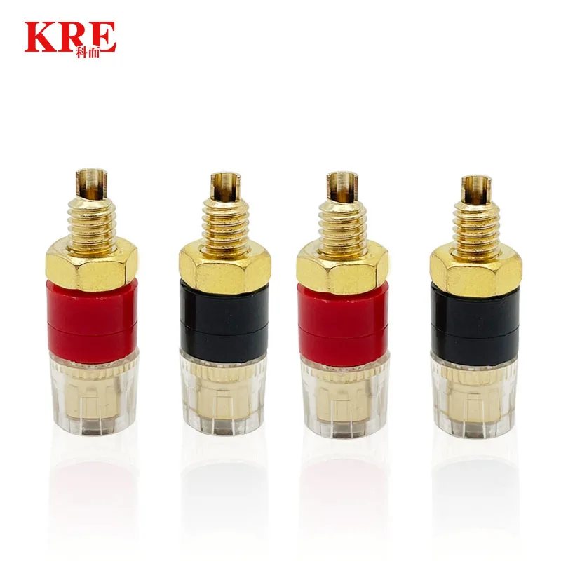 20Pcs-4mm-Gold-Plated-HIFI-Amplifier-Speaker-Binding-Posts-Brass-Terminal-Connector-With ...