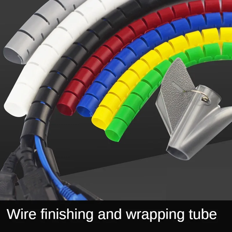 Organizador-de-Cables-de-1M-espiral-Flexible-y-suave-gesti-n-de-cables ...