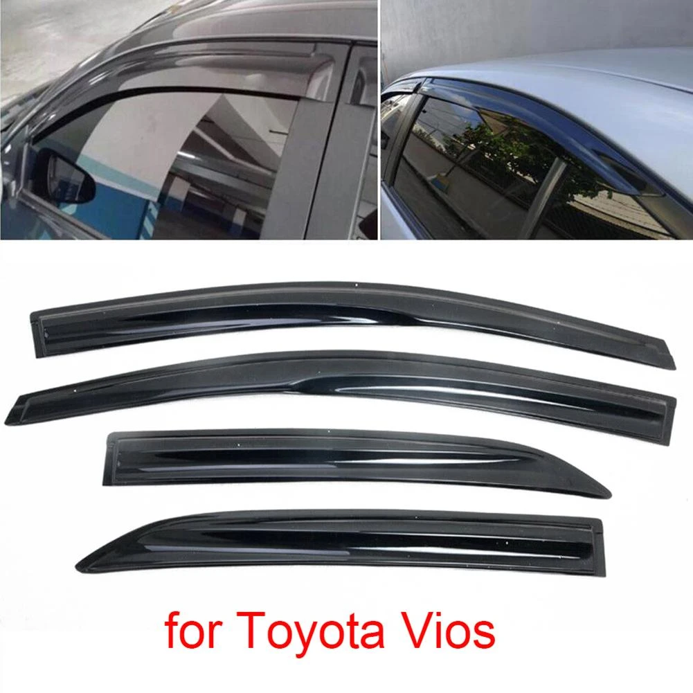 4PCS Car Sun Rain Visor Window Shield Deflector Sunshade Car Exterior ...