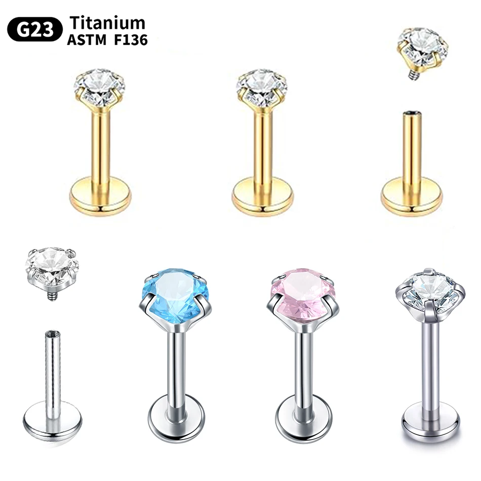 1PC-Titanium-Piercing-Stud-Earring-Gold-Color-Ear-Cartilage-Labret ...