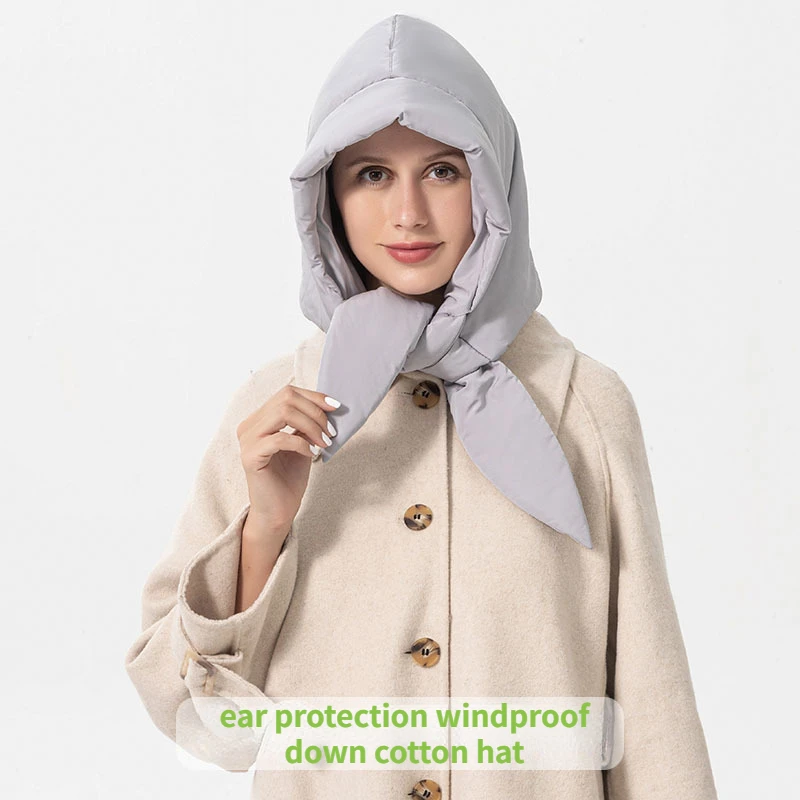 Fashion-Quilted-Headscarf-Puffer-Beanies-Triangle-Shawl-Hood-Scarf ...
