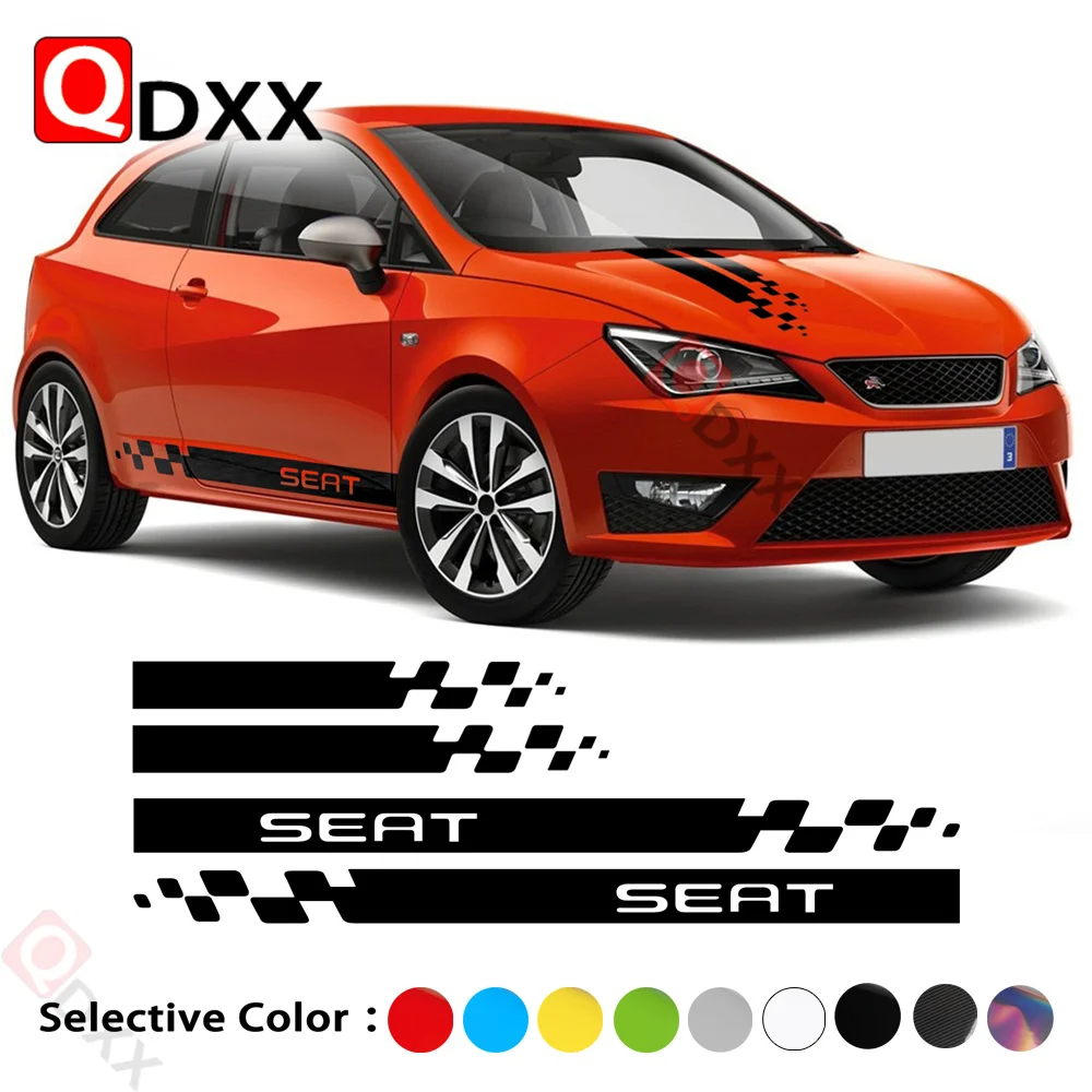 Racing-Sport-Car-Door-Side-Stripes-Skirt-Sticker-Hood-Vinyl-Decal-for ...