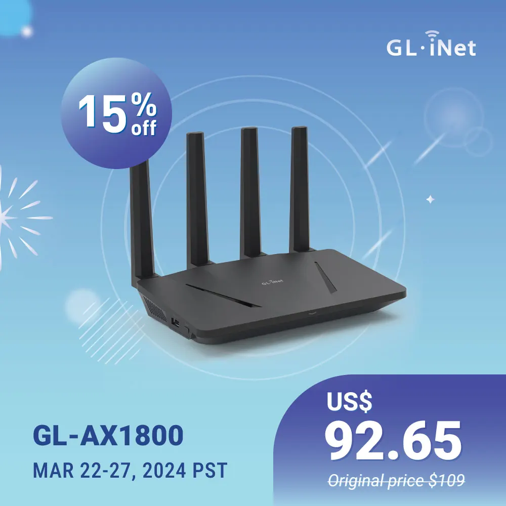 GL-iNet-GL-AX1800-Flint-WiFi-6-Router-Dual-Band-Gigabit-Wireless-5-x-1G ...