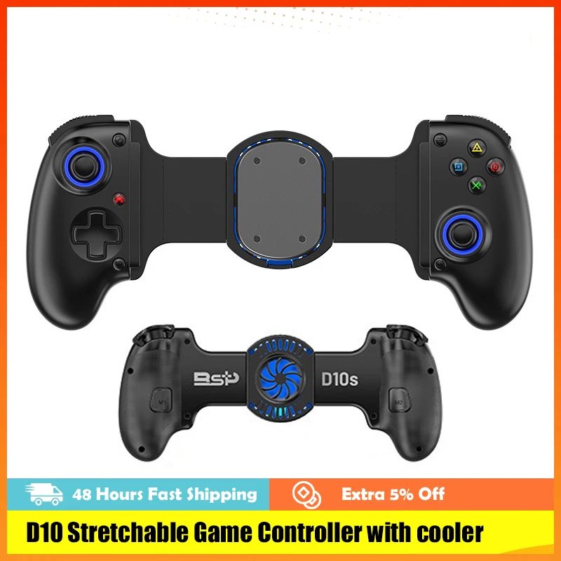 NEW-D10-Bluetooth-Gamepad-Cooling-Fan-Game-Controller-For-PS4-Android ...