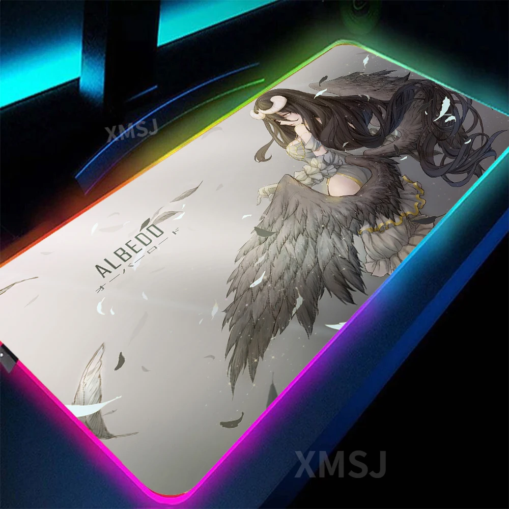 Overlord-Albedo-RGB-Anime-Mouse-Pad-Laptop-LED-Backlit-Office-Tapis-De ...