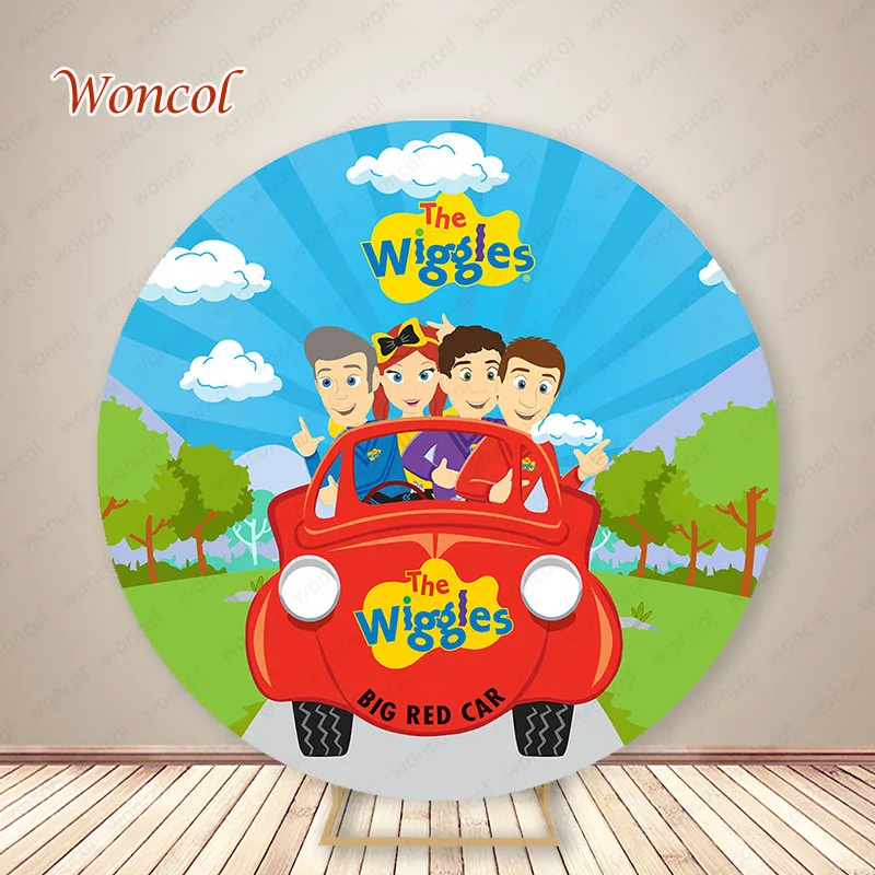 Woncol The Wiggles Round Photography Backdrop Child Birthday Photo ...
