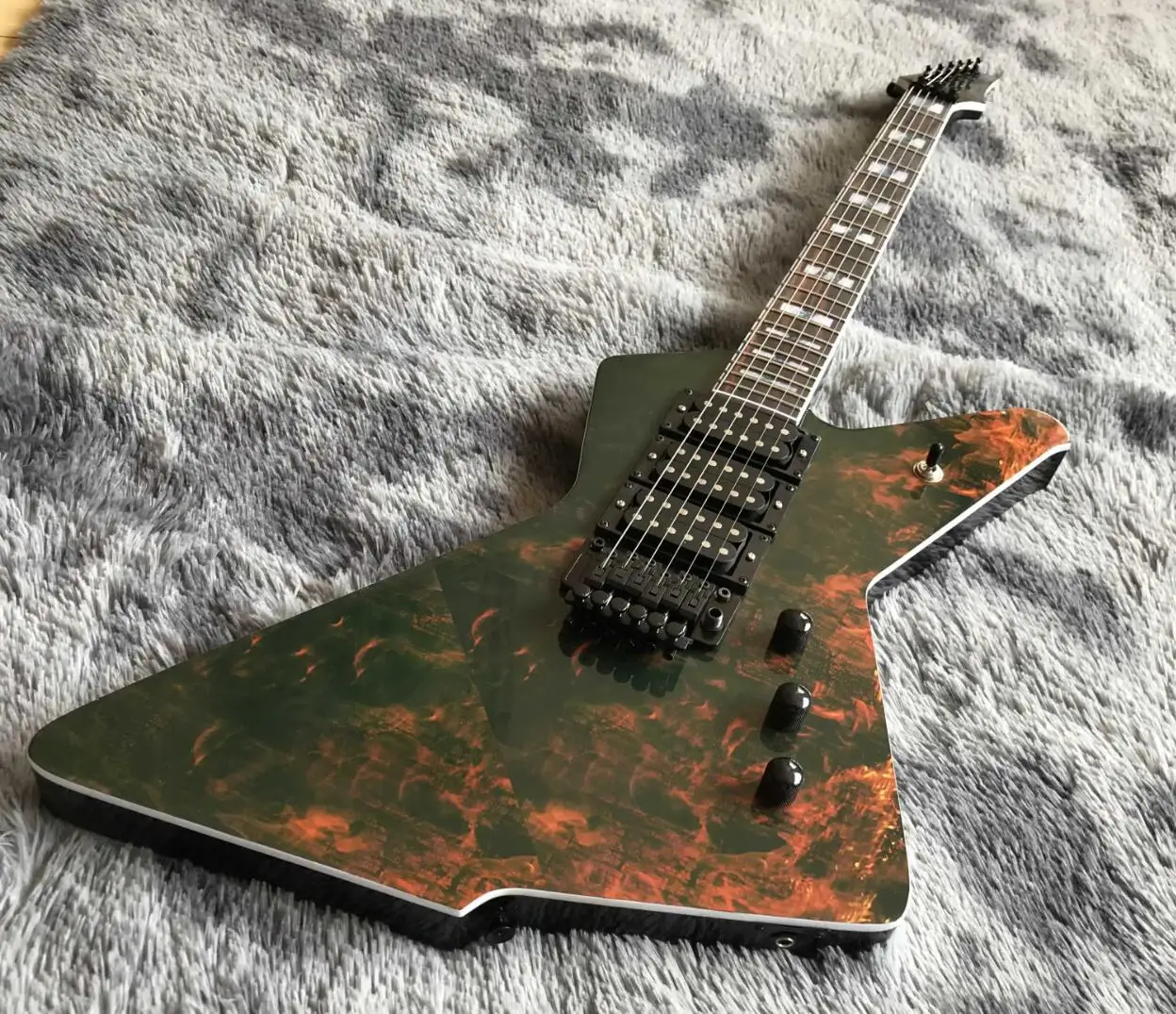 Rhxflame-Iceman-Paul-Stanley-Black-Orange-Fire-Flame-Smog-Destroyer ...