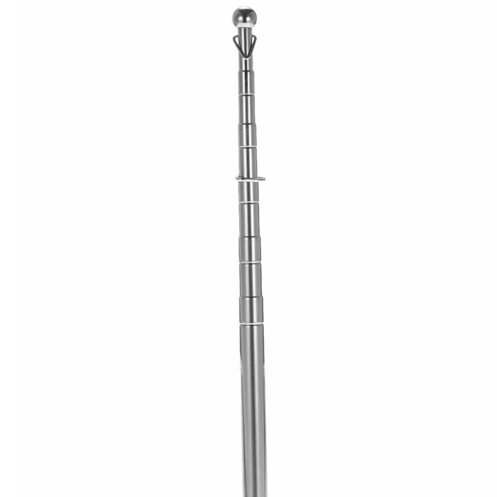 Teaching Tools Flag Pole Flag Pole Telescopic Black Durable Easy To ...