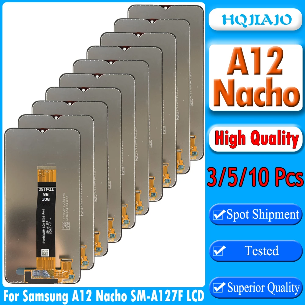 3/5/10PCS High Quality For Samsung A12 Nacho A127F A127M LCD Display ...