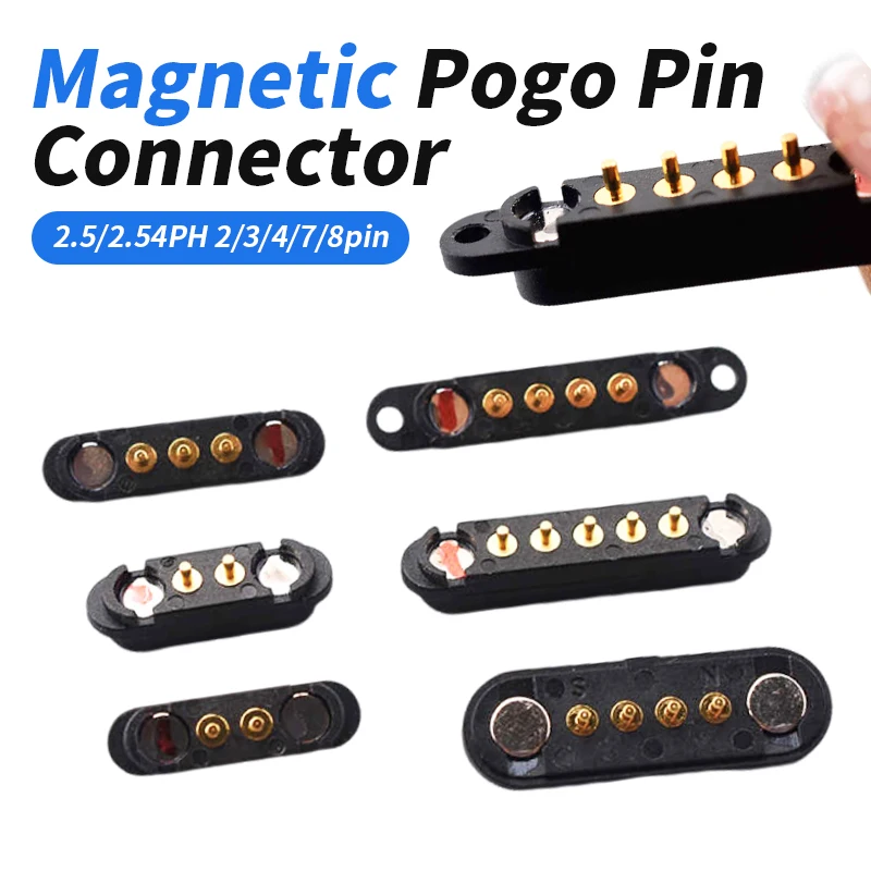 2pcs/set Magnetic Pogo Pin Connector for Power Bank 1.5A DC 2.5/2.54PH ...