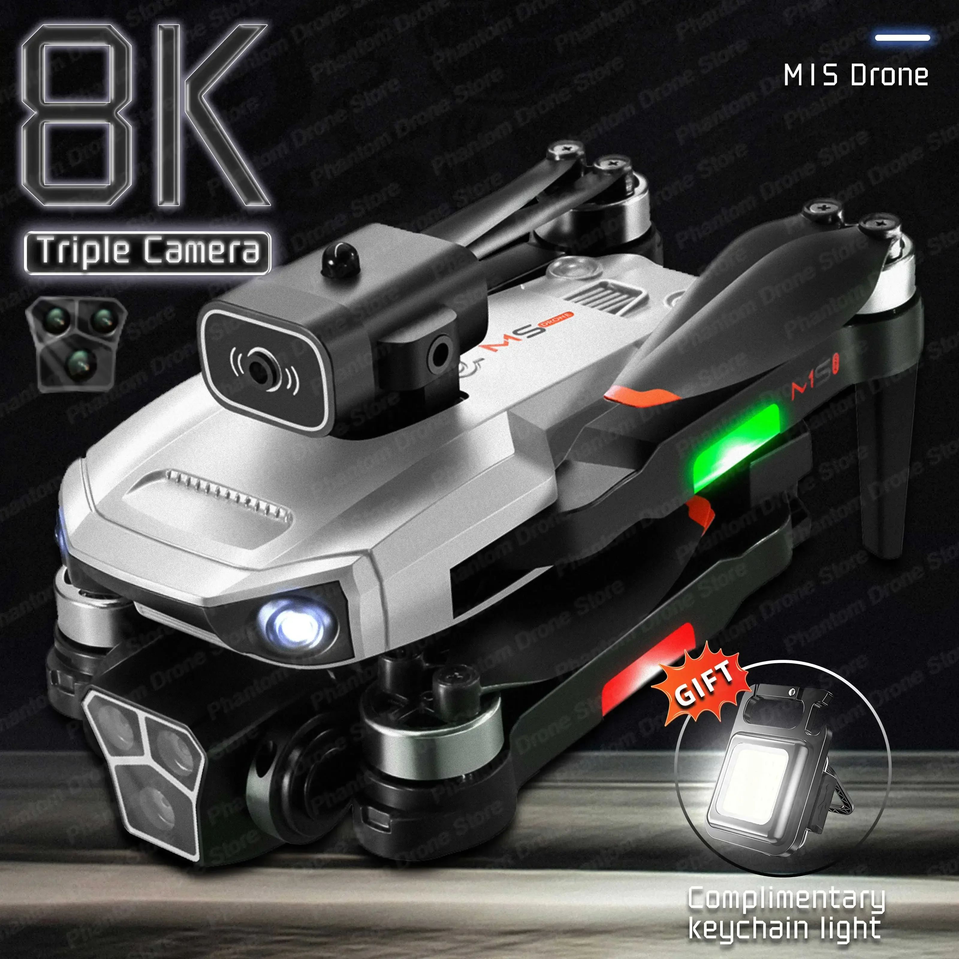 New-M1S-Drone-8k-Profesional-Three-HD-Camera-Obstacle-Avoidance-Aerial ...