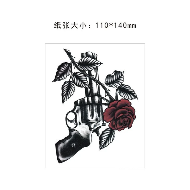 Revolver Rose Tattoo Design