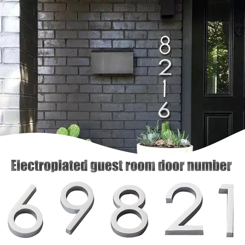 6cm-3d-House-Number-Door-Number-Plate-Home-Number-Street-Mailbox-Number ...