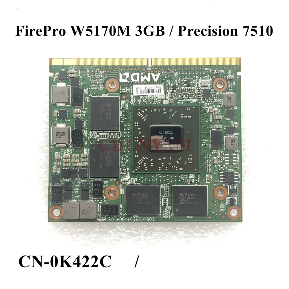 CN 0K422C K422C para HP ZBOOK 15 G3, para Dell Precision 7510 7520 FirePro W5170M 2GB, tarjeta ...