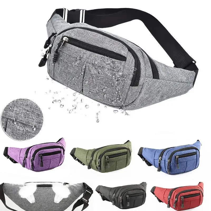 Mens-Zipper-Travel-Chest-Bag-Mens-Waist-Pack-Waterproof-Belt-Bag-Casual ...