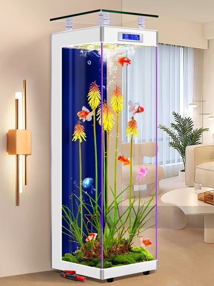 TV-Cabinet-Fish-Tank-Living-Room-Small-Floor-Ecological-Change-Water ...