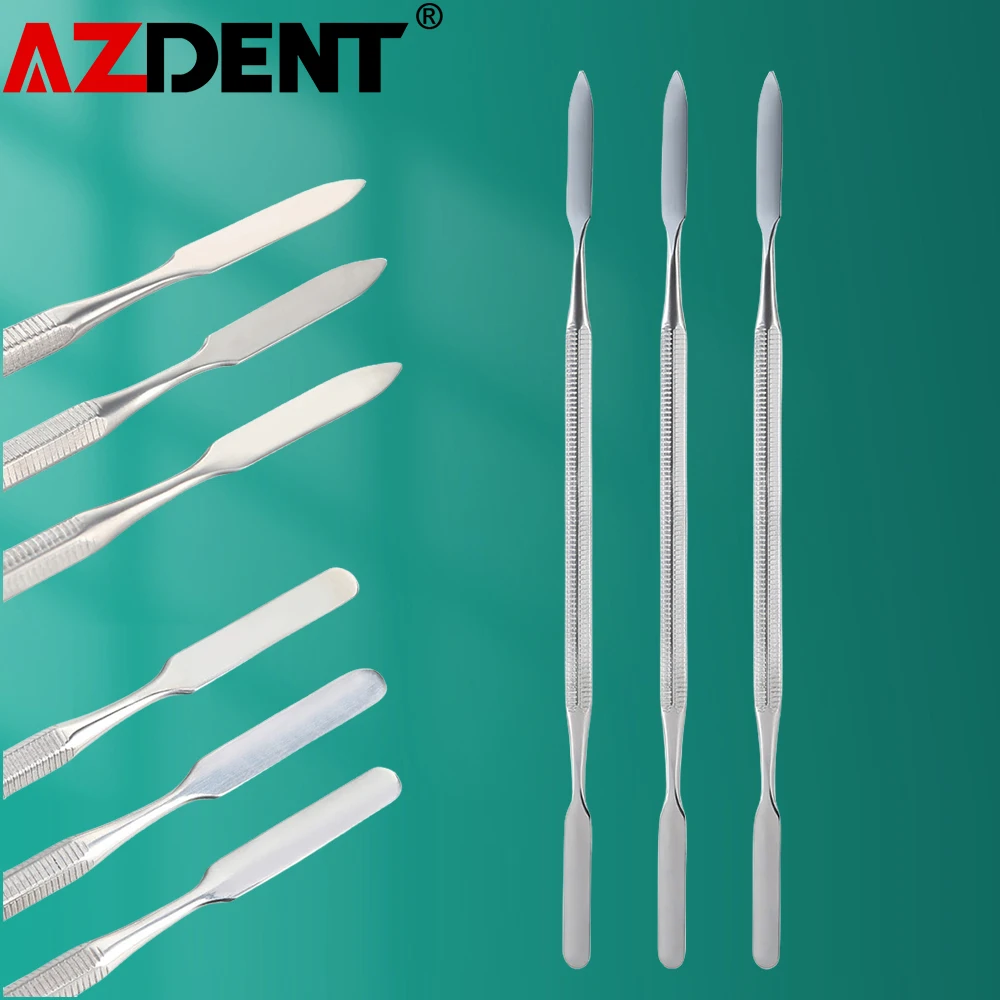 3pcs-AZDENT-Stainless-Steel-Mixing-Spatula-Tool-Spatuler-Dental-Mixing ...