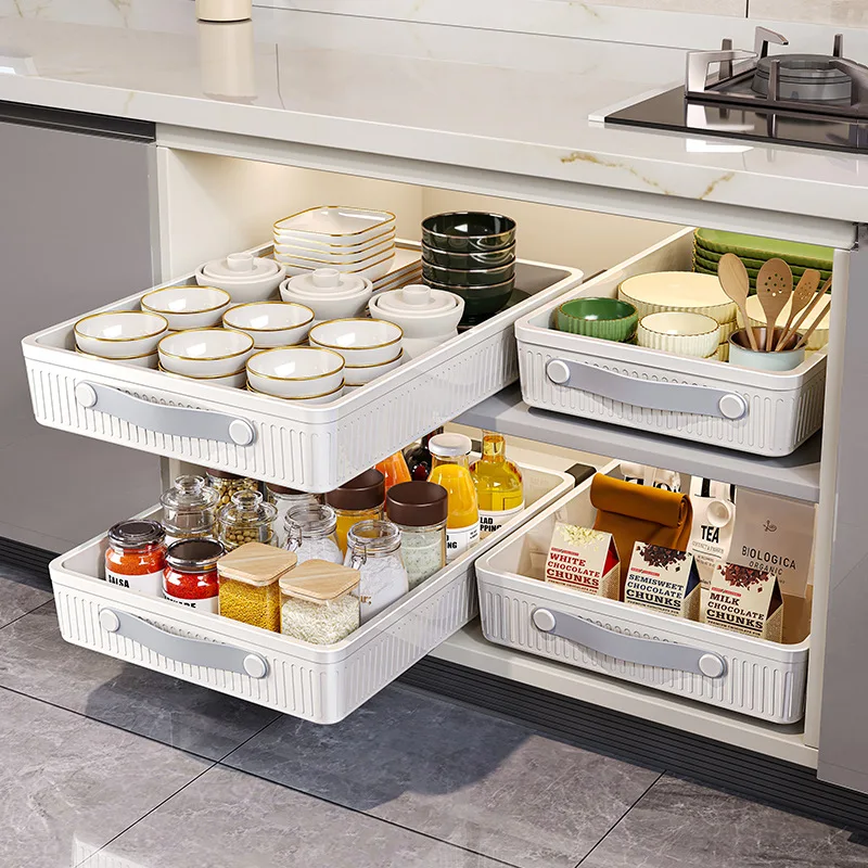 Pull-Out-Kitchen-Storage-Rack-with-Slide-Rails-Cabinet-Organizer-Spice ...