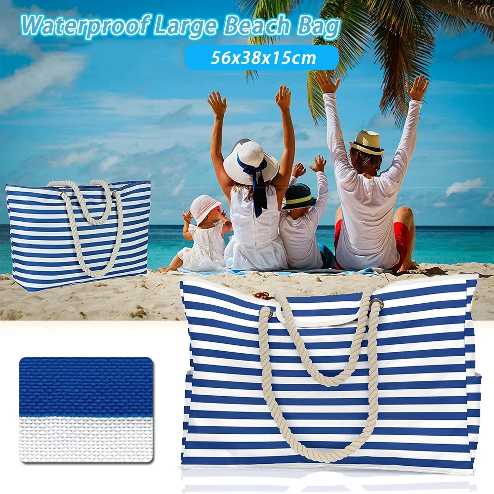 Extra-Large-Women-Beach-Tote-Bag-Waterproof-Stroage-Canvas-Shoulder-Bag ...