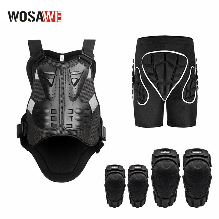 WOSAWE-Motorcycle-Armor-Shorts-Knee-Elbow-Pads-Four-Piece-Set-Body ...
