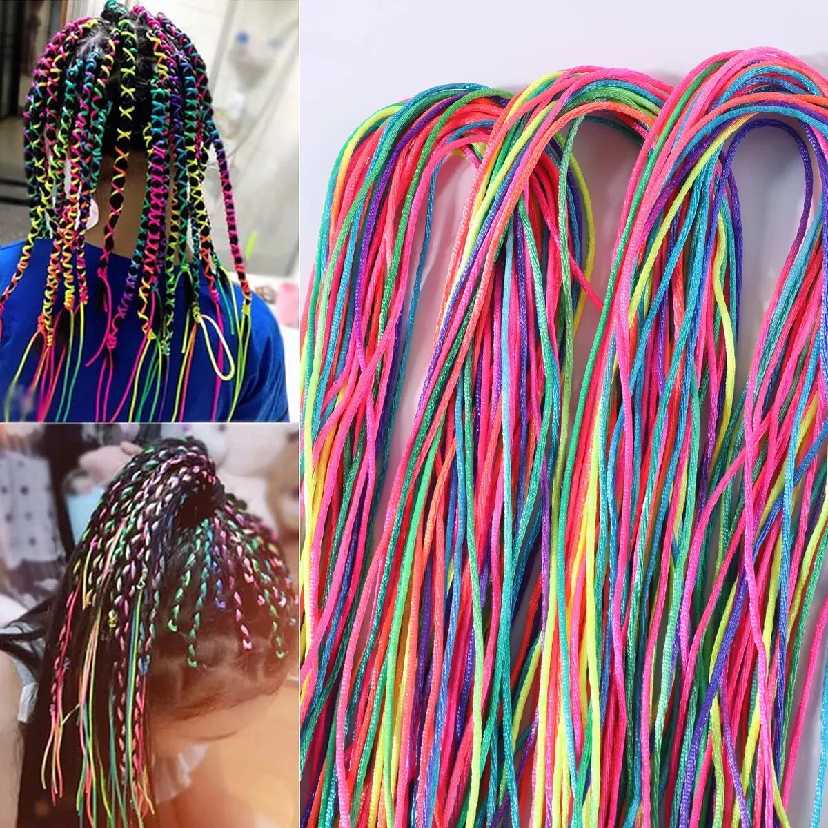 30Pcs-Colorful-Girls-Hair-Braids-Rope-Strands-for-African-Braids-90CM ...