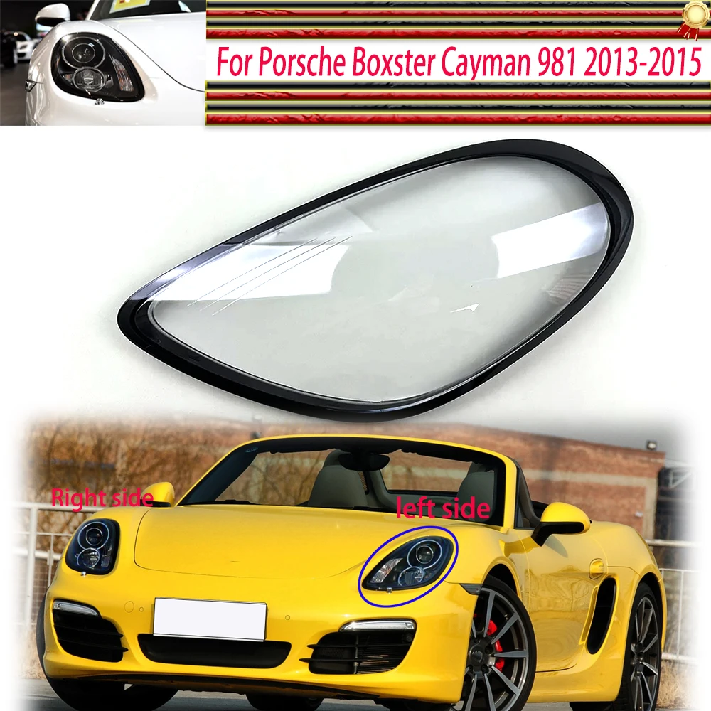 Fit For Porsche Boxster Cayman 981 2013-2015 Car Headlight Transparent ...