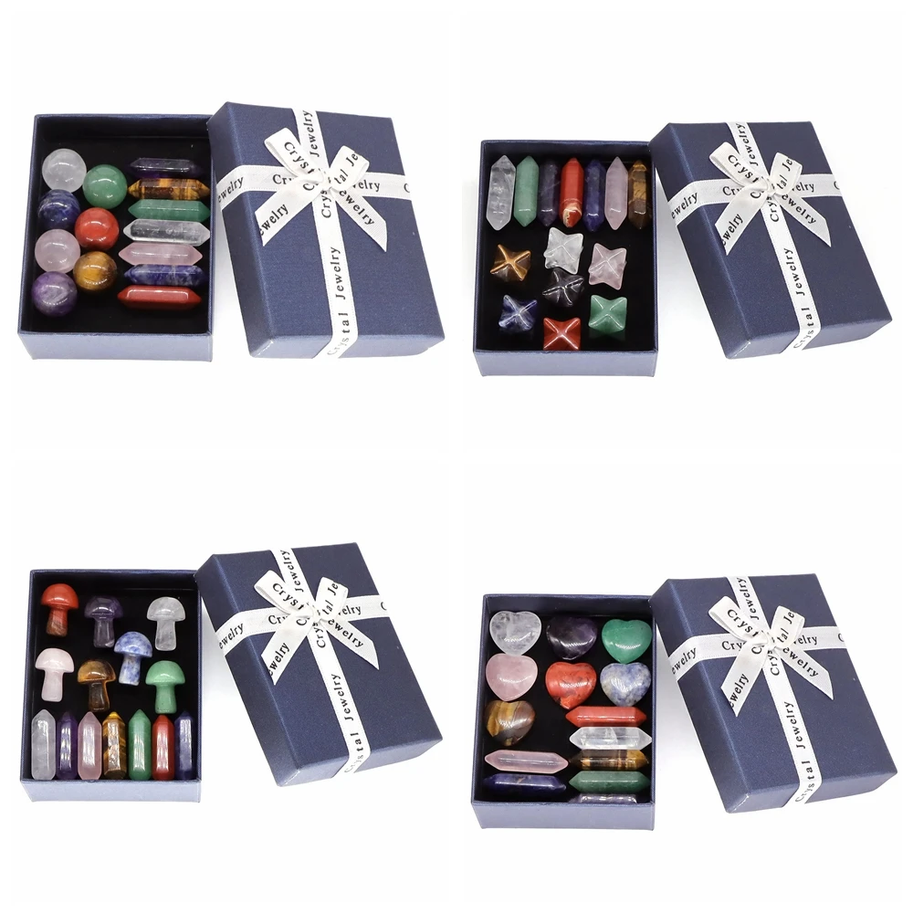 Coffret cadeau en pierre naturelle, cristal de pierre précieuse ...