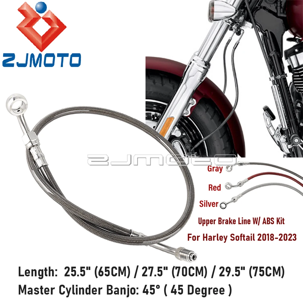 65cm 70cm 75cm Motorcycle Stainless Stee Braided Hydraulic Brake Hose ...