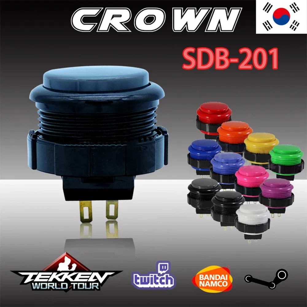 Original-Korean-CROWN-Push-Button-Arcade-Switch-DIY-Joystick-PC-PS3 ...