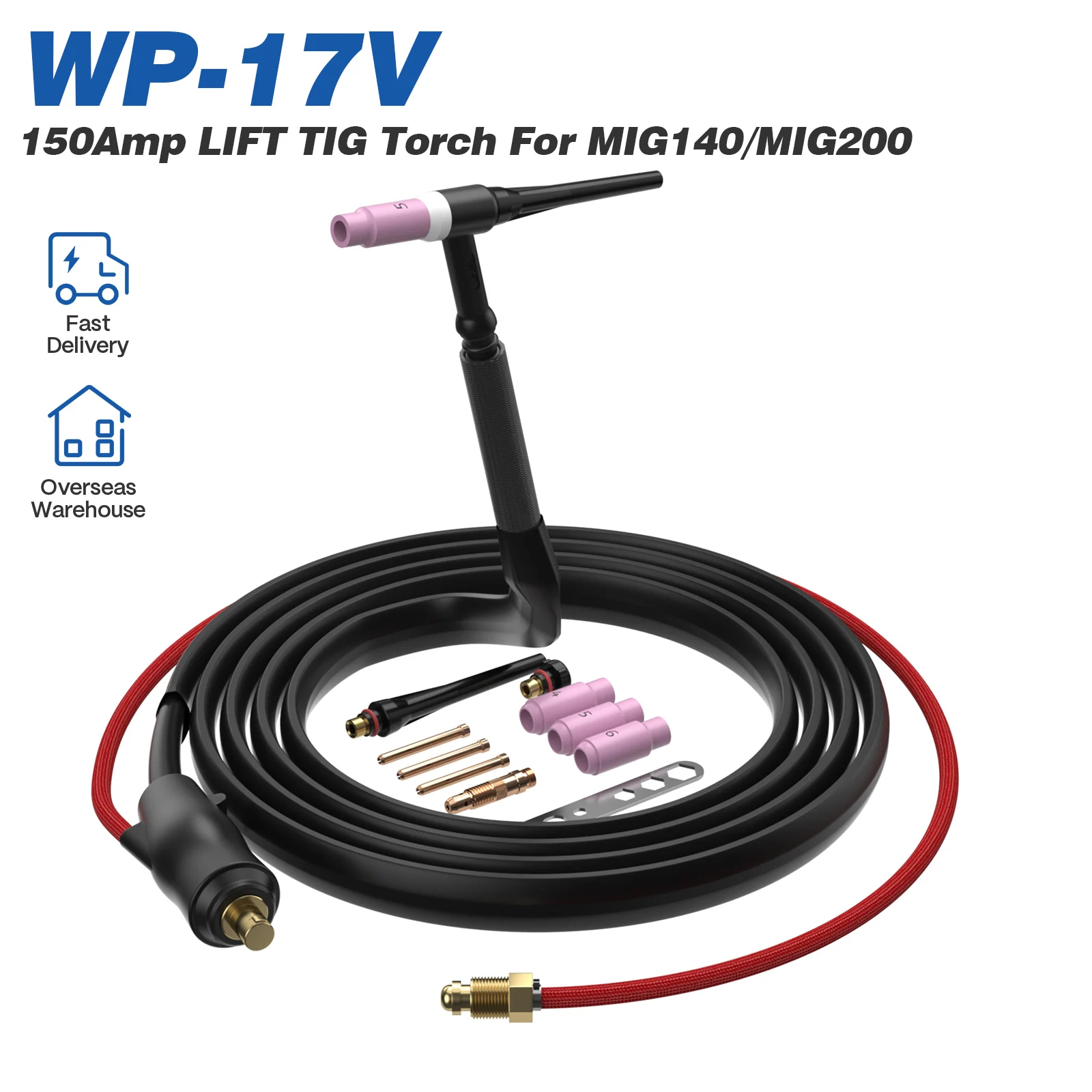 ARCCAPTAIN WP-17V soplete de soldadura TIG quemador de Gas de argón ...