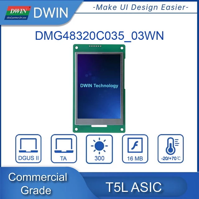 Dwin 3.5 Inch Lcd Display Module 480*320 Hmi Commercial Grade Touch Panel Screen Smart Uart Tft ...