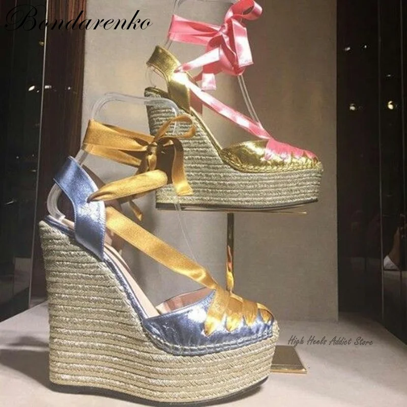 Ribbon-Straps-Espadrille-Wedges-Sandals-in-Pink-Bule-Women-Summer ...