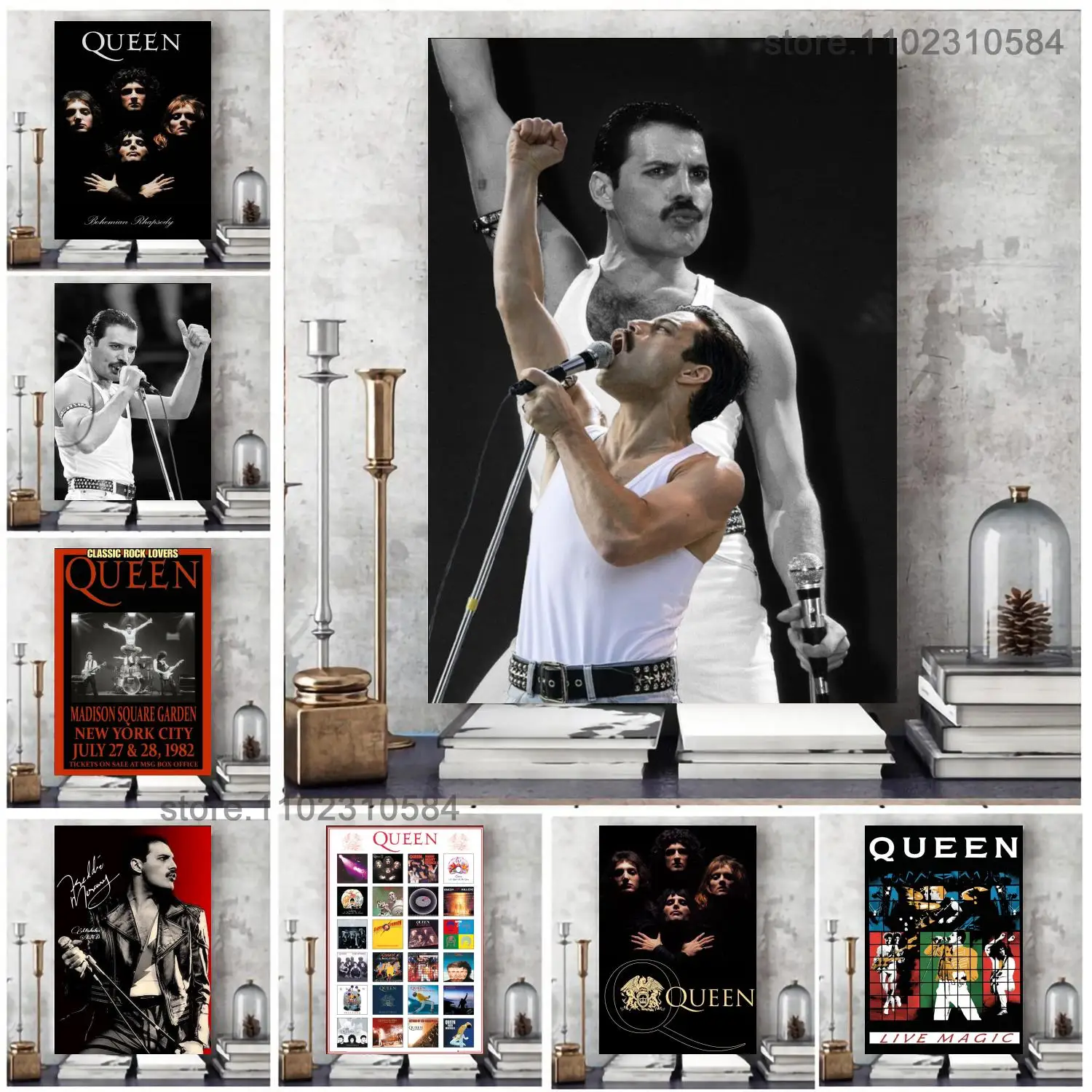 Queen-Music-Poster-The-Band-Wall-Art-Canvas-Posters-Decoration-Art ...