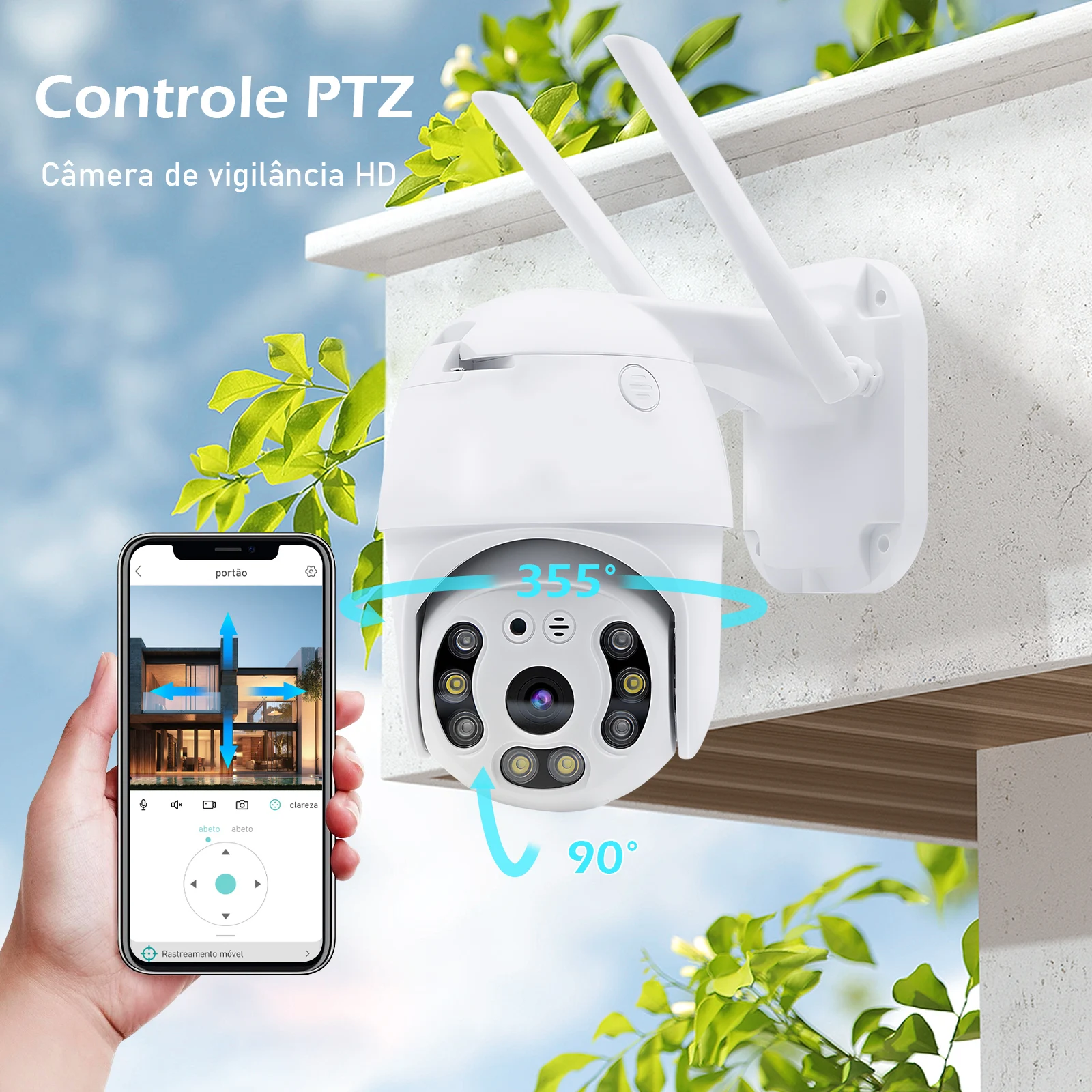 C-mera-IP-WiFi-com-Controle-Remoto-ICSEE-360-C-mera-Panor-mica-Auto ...