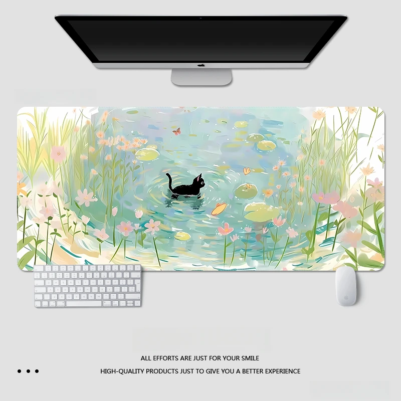 High-value summer small fresh mouse pad, oversized girls' office ...