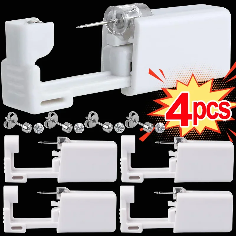 1-4Pcs-Disposable-Safe-Painless-Ear-Piercing-Healthy-Sterile-Puncture ...