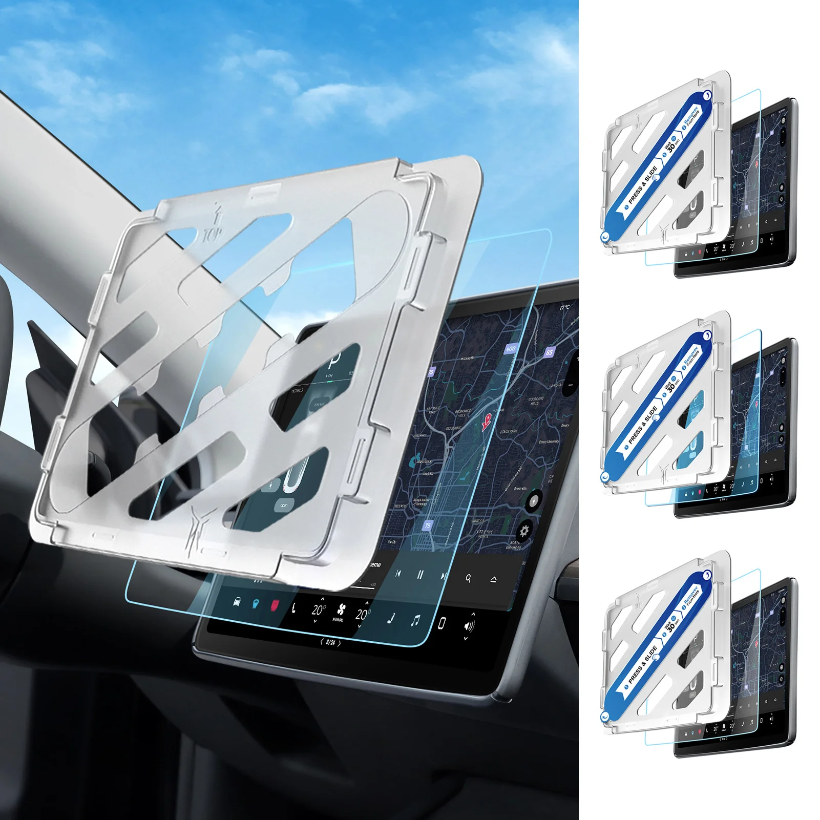For-Tesla-Model-3-Y-Center-Console-Screen-Protector-Cover-For-Tesla ...